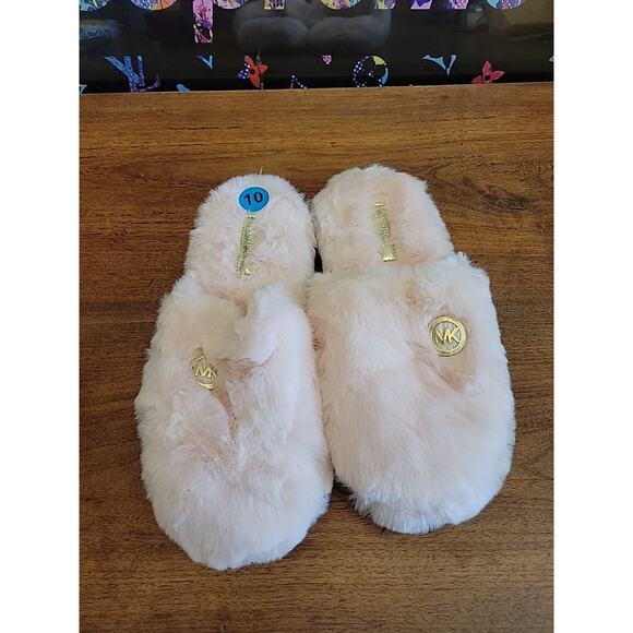 Michael Kors | Shoes | Michael Michael Kors Faux Fur Jet Set Mk Slide ...